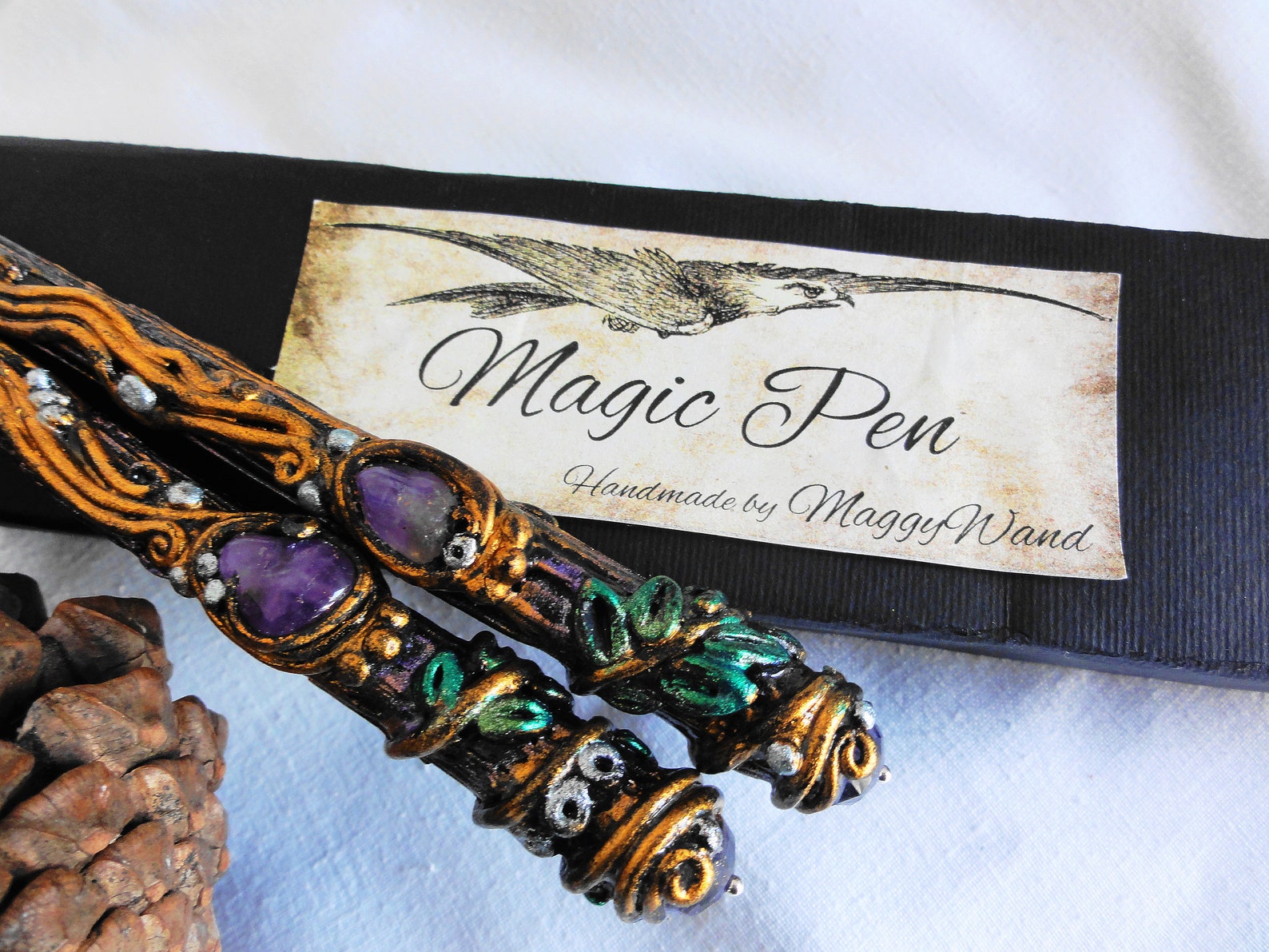 Magic Pen Amethyst Gemstone Crystal Pen Written Magic Pen - Etsy