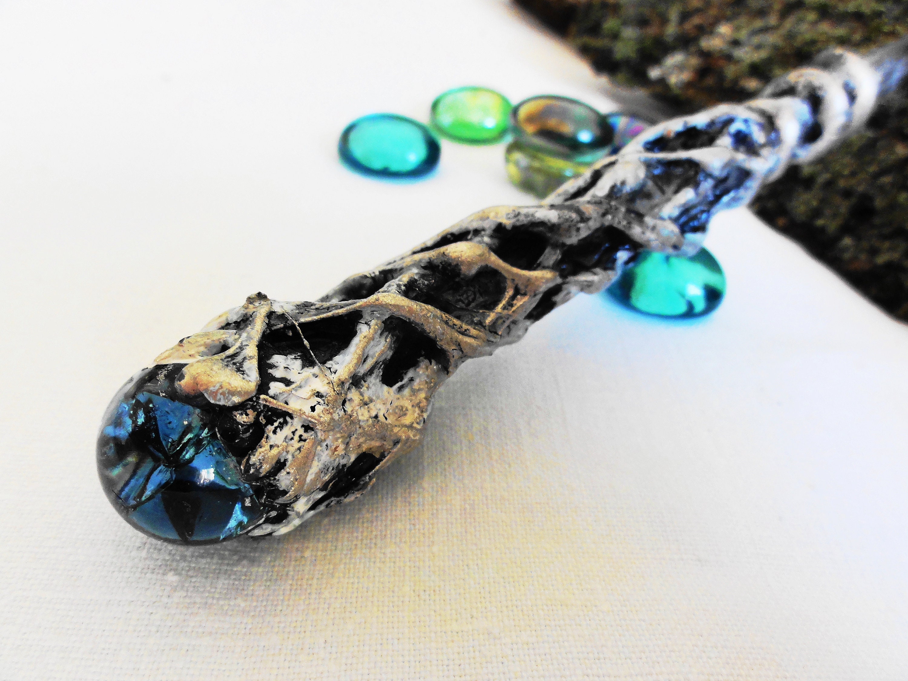 Magic Wand Silver Wand Wizard Tools Witch Wand Silver and - Etsy UK