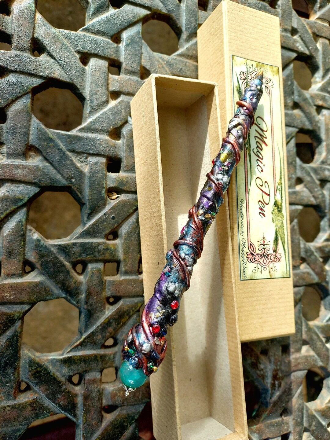 Spell Writer Pen, Magic Pen, Dragon Vein Agate, Witchy Pencil - Etsy