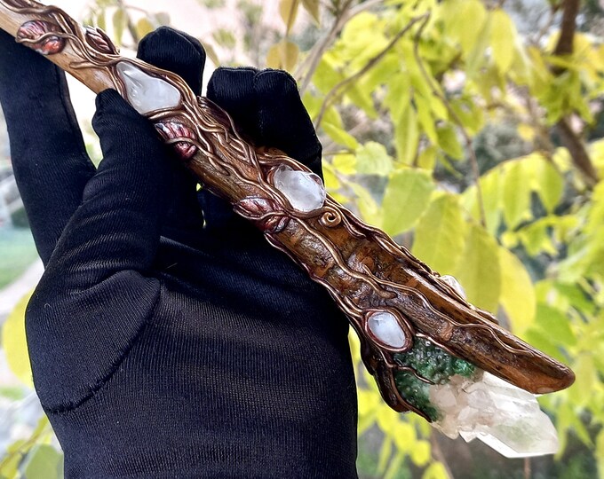 Handmade Magic Wand With Clear Quartz Crystal Clear Quartz Crystal ...