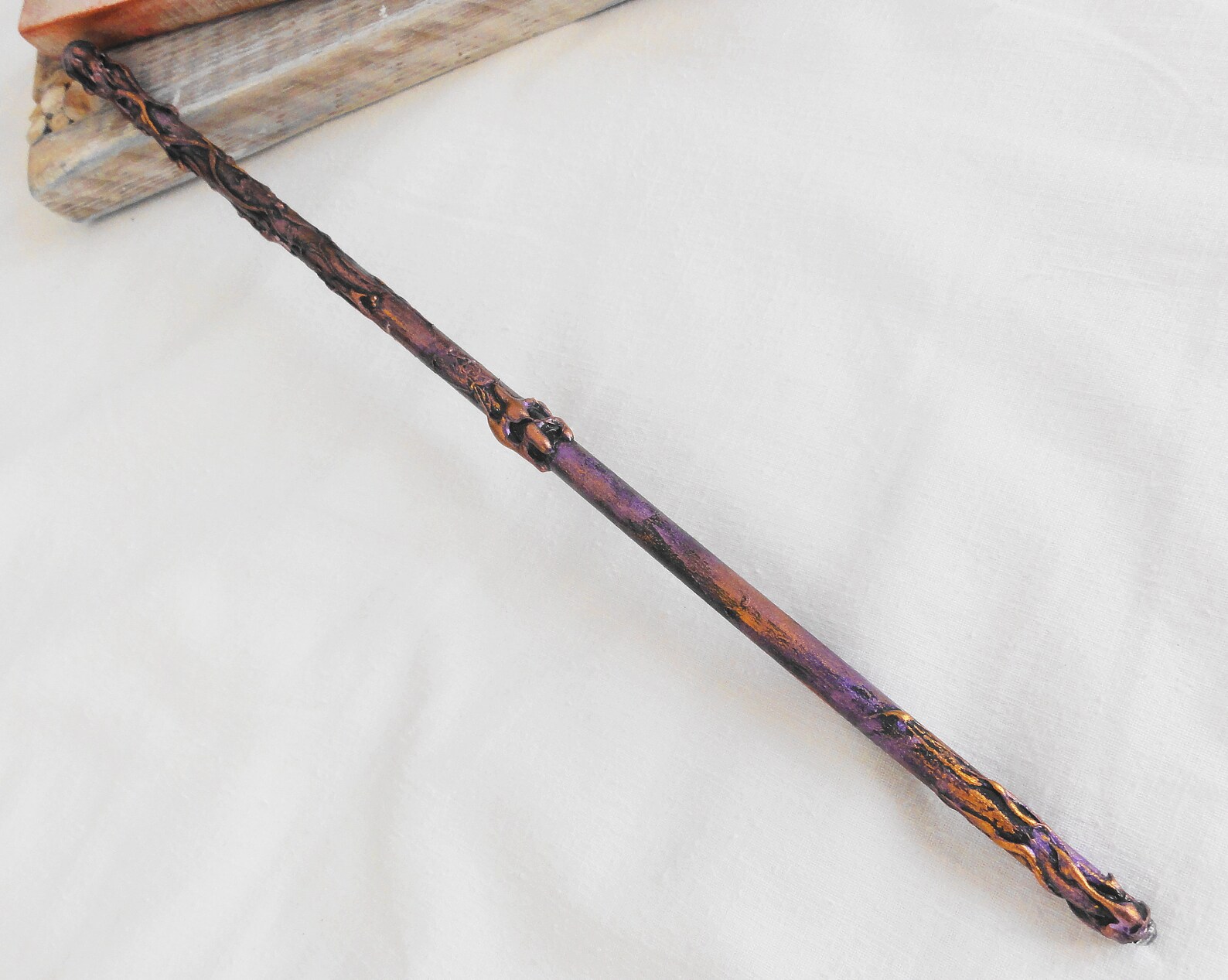Magic Wand Purple and Gold Cosplay Magic Wand Purple Agate - Etsy UK