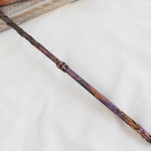 Magic Wand Purple and Gold Cosplay Magic Wand Purple Agate Gemstone ...