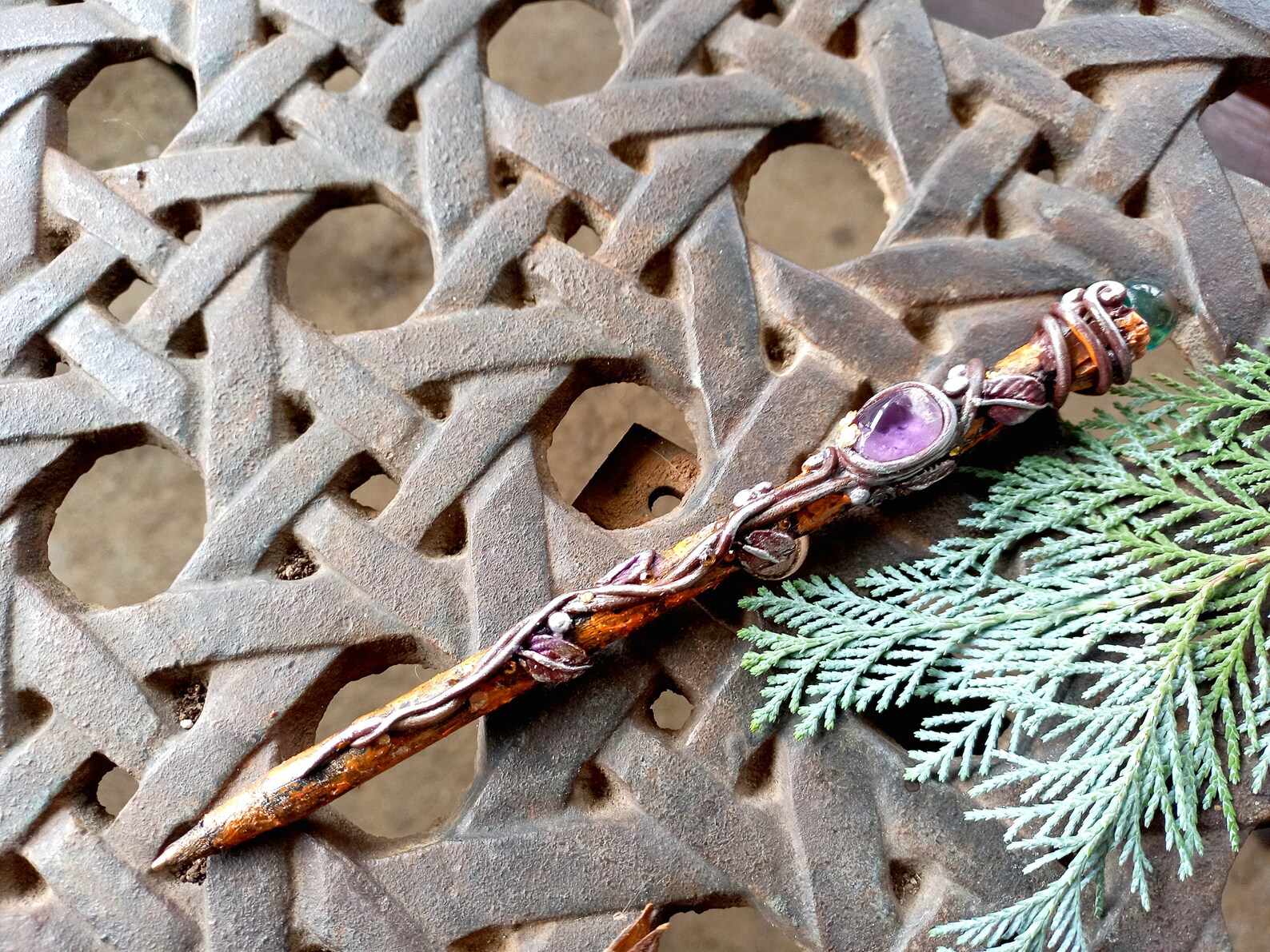 Magic Pen Wand Amethyst Spell Pen Witchy - Etsy