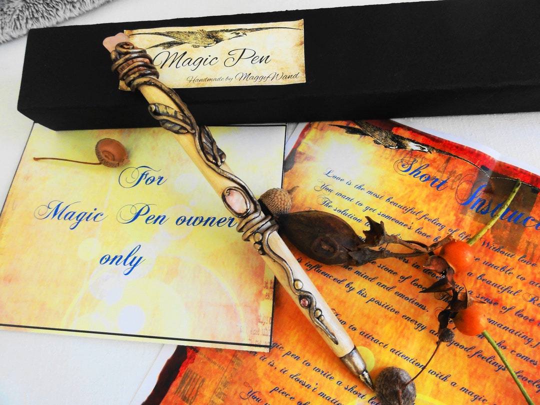 Pen, Crystal Magic Pen, Wooden Pen, Rose Quartz - Etsy