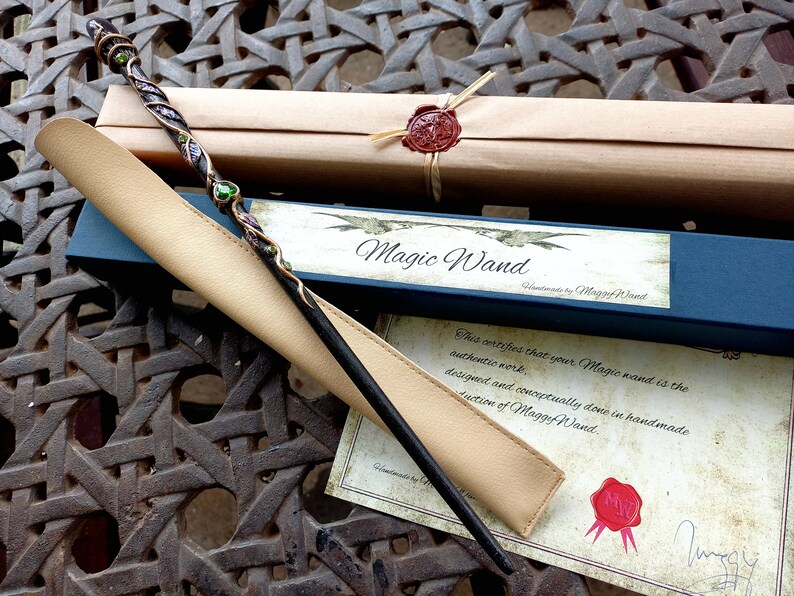 Amethyst Magic Wand Wooden Wand Purple Queen Handmade - Etsy
