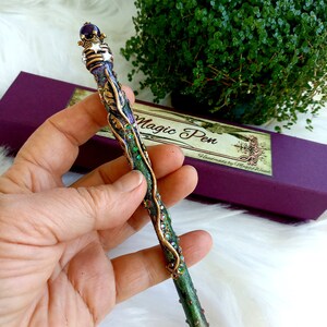 Magic Pen With Stars, Amethyst Sphere Crown, Witchy Pen, Spell Tools - Etsy