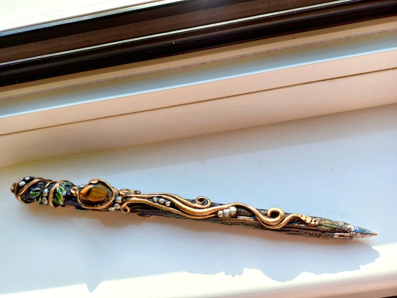 Witch Wand Pen Tigers Eye Pens Magic Wands Pencils - Etsy