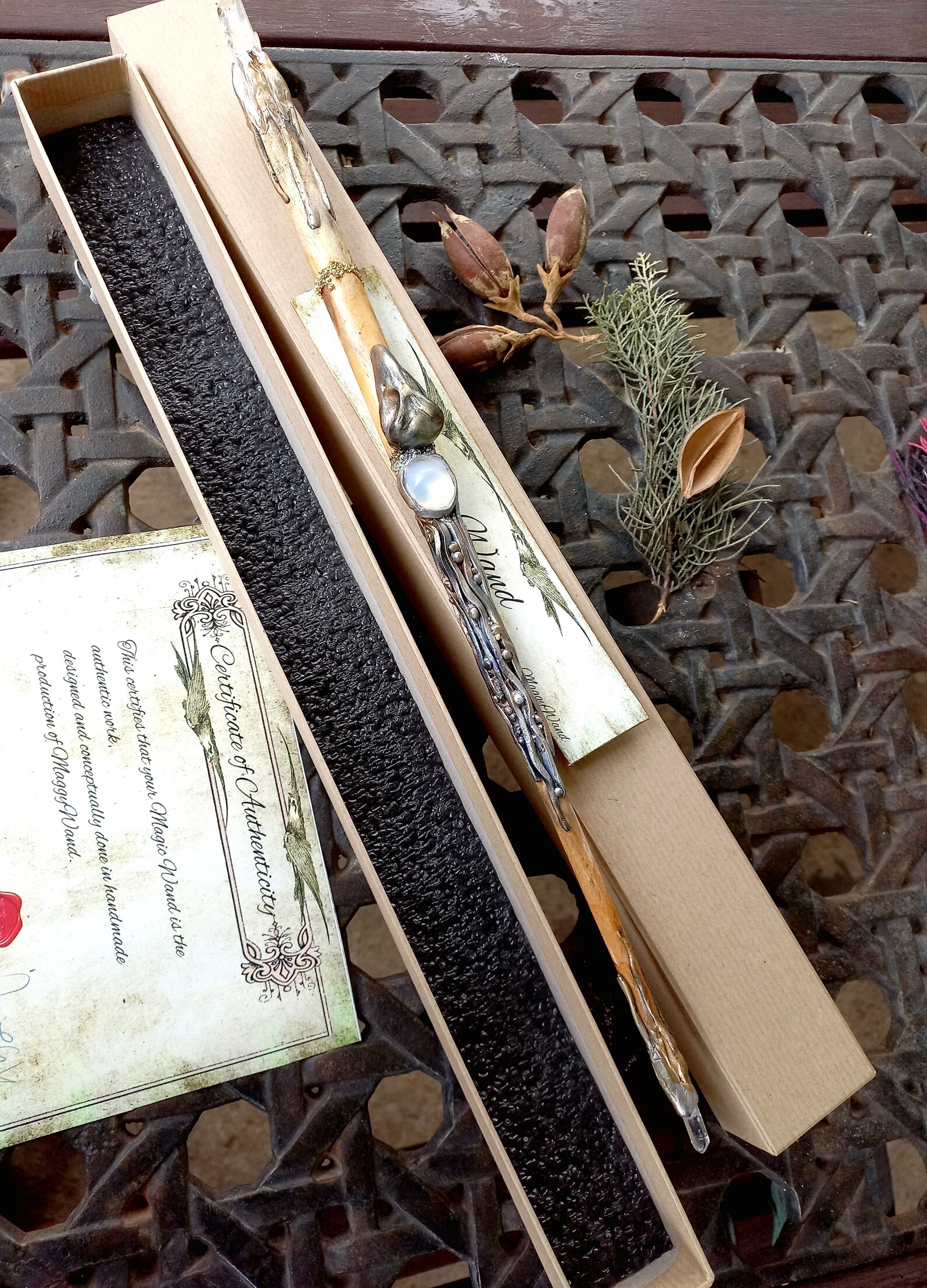 Raven Magic Wand Opalite Gemstone Crow Skull Witchy Powers - Etsy