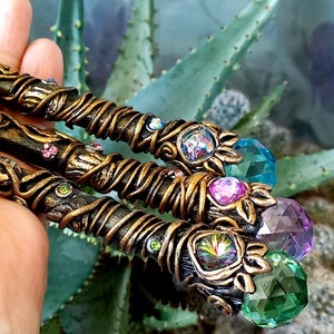 Magic Wand Raven Skull, Wand With BOX, Black Tourmaline Gemstone ...