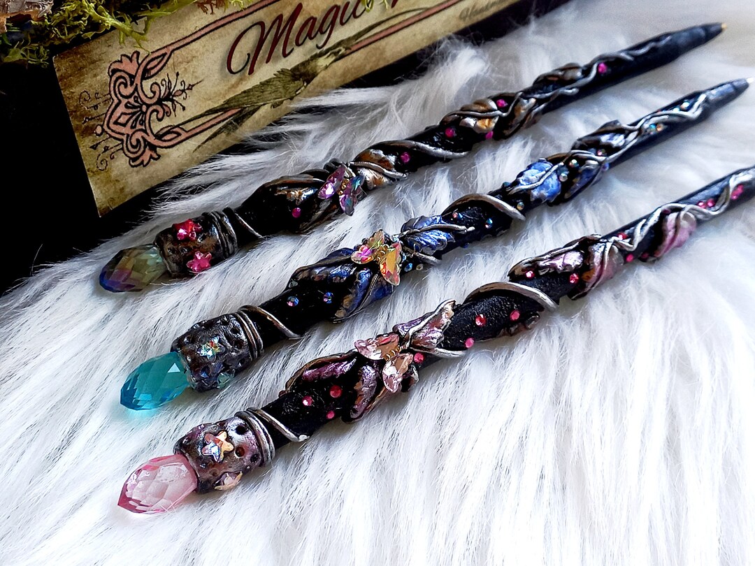 Magic Wand Pen Blue Stars and Butterfly, Fairy Pen - Etsy