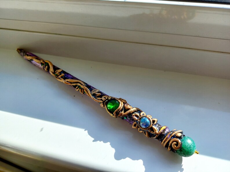 Wizard Magic Pen Writer Pencil Green and Purple - Etsy