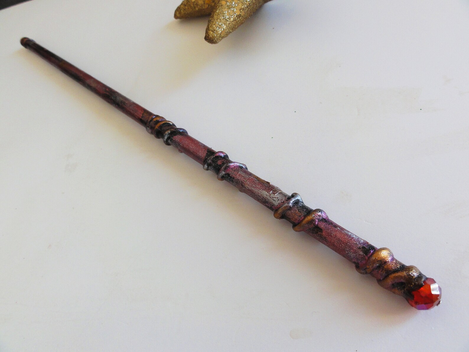 Magic Wand Pink and Gold Wood Wand. Princess Party. Pink - Etsy