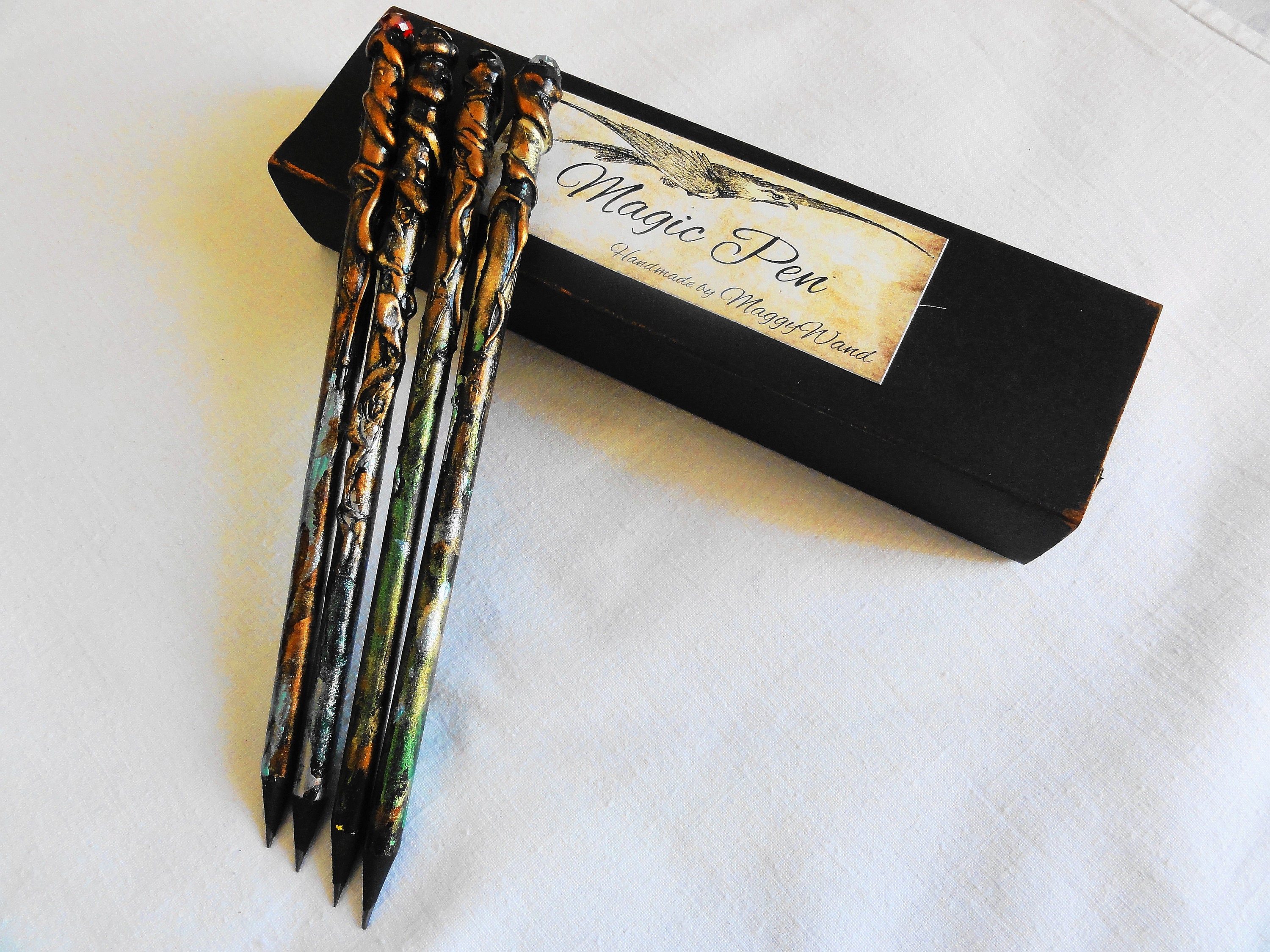 Set 4 Pencil Wood Magic Pencils Party Favor Pens Magic Pen - Etsy
