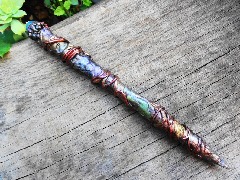 Spell Writer Pen Magic Pen Dragon Vein Agate Witchy Pencil - Etsy