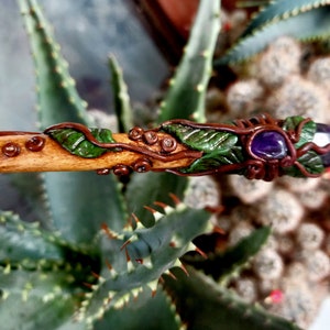 Forest Magic Wand With Amethyst, Box for Wand, Wooden Wand - Etsy