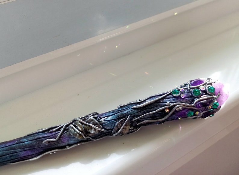 Pen Magic Wand Crystal Cube Grimoire Tools Amethyst Stone - Etsy