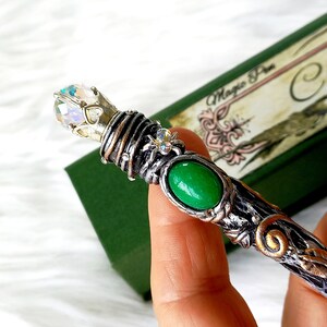 Magic Wand Pen, Jade Gemstone, Spider Pen, Handmade - Etsy