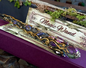 Magic Pen Wand Amethyst Spell Pen Witchy - Etsy