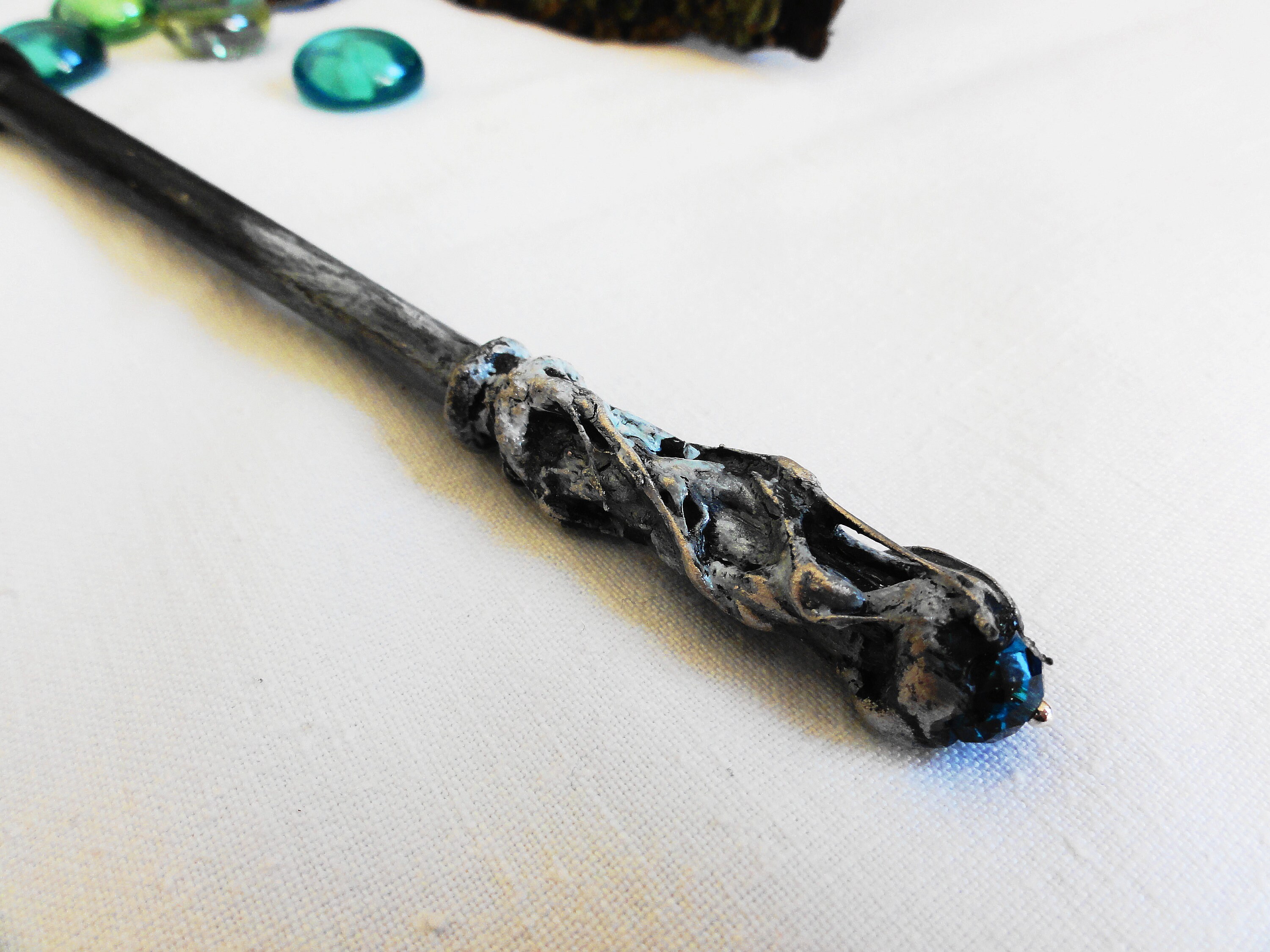 Magic Wand Silver Wand Wizard Tools Witch Wand Silver and - Etsy UK