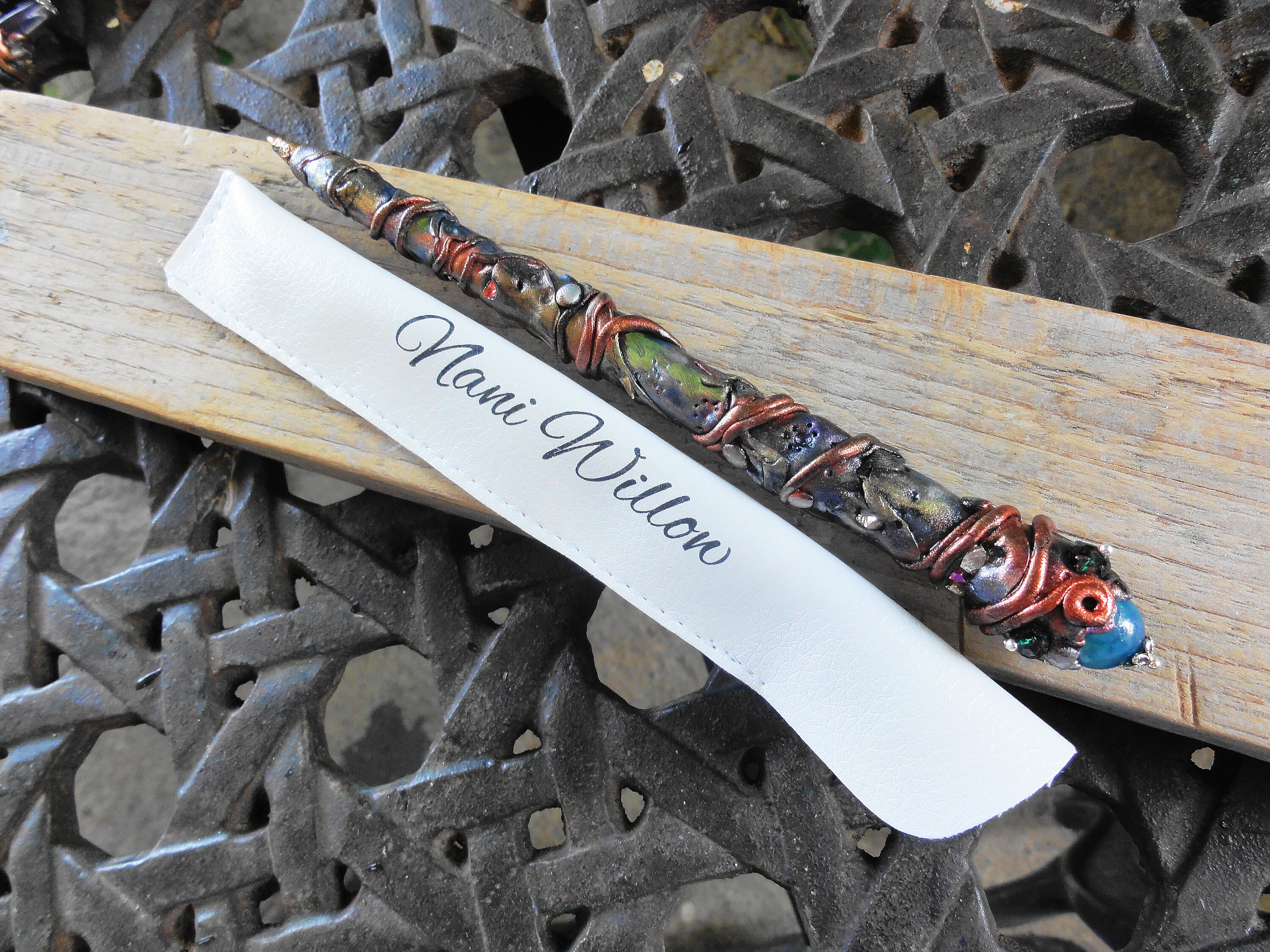 Spell Writer Pen Magic Pen Dragon Vein Agate Witchy Pencil | Etsy