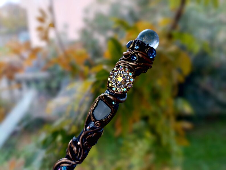 Wicca Aquamarine Magic Wand Pen - Etsy