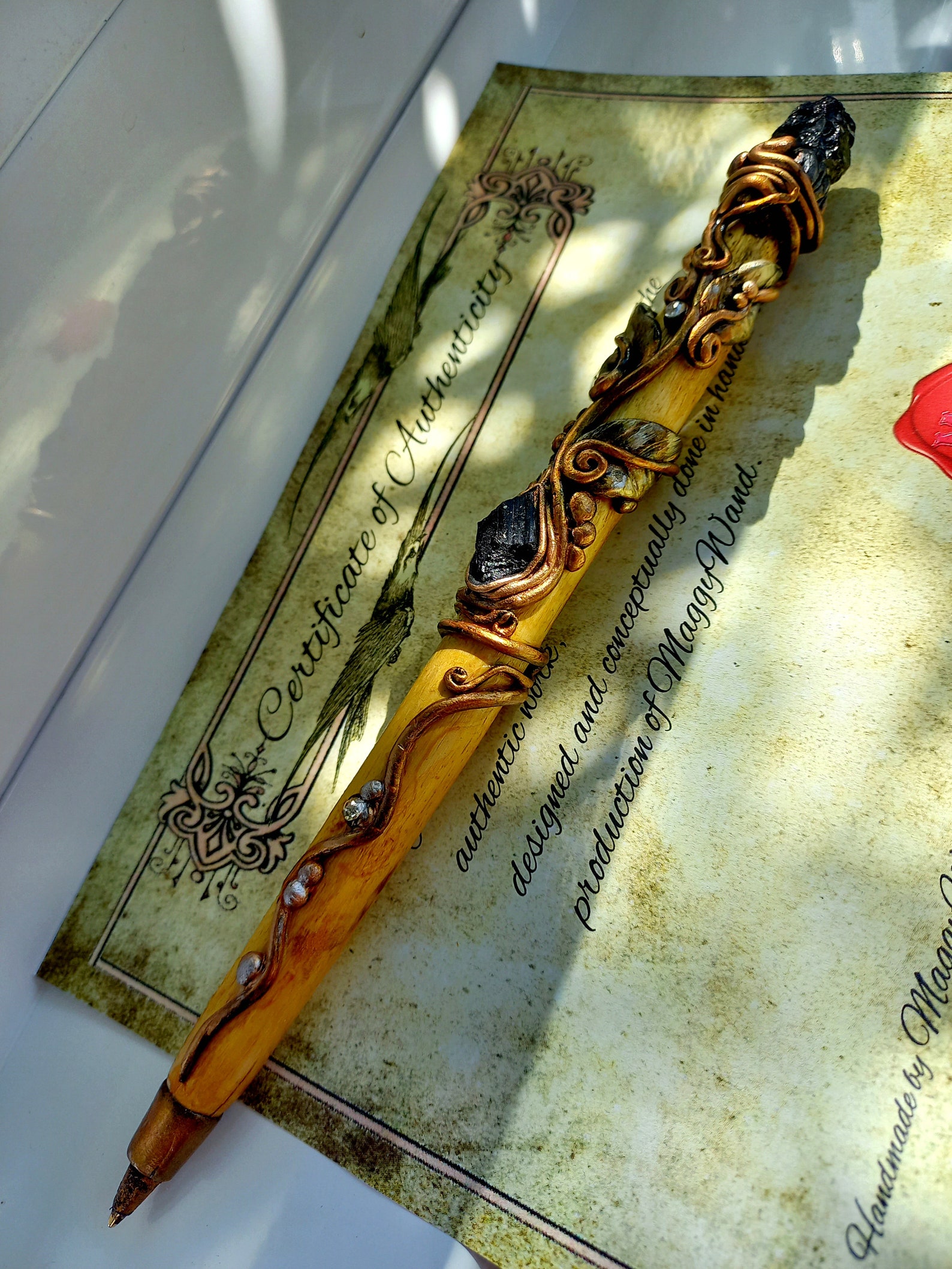 Magic Wand Pen Black Tourmaline Protect Crystal - Etsy