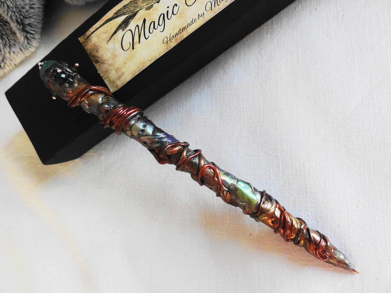 Spell Writer Pen Magic Pen Dragon Vein Agate Witchy Pencil - Etsy
