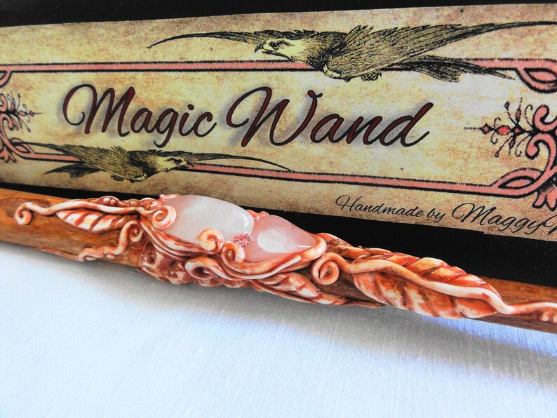 Magic Wand Rose Quartz Witchy Stick Halloween Tools | Etsy