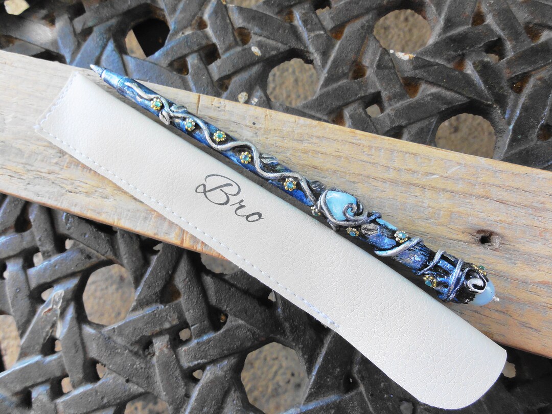 Aquamarine Magic Wand Pen, Grimoire Pen, Wicca Magic Pen, Blue Pen - Etsy
