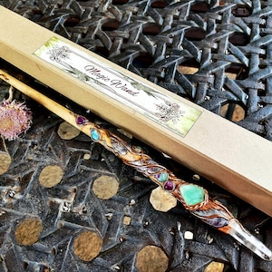 Magic Wand With Box, Fluorite Crystal, Fairy Stick, Witchy Tools, One ...