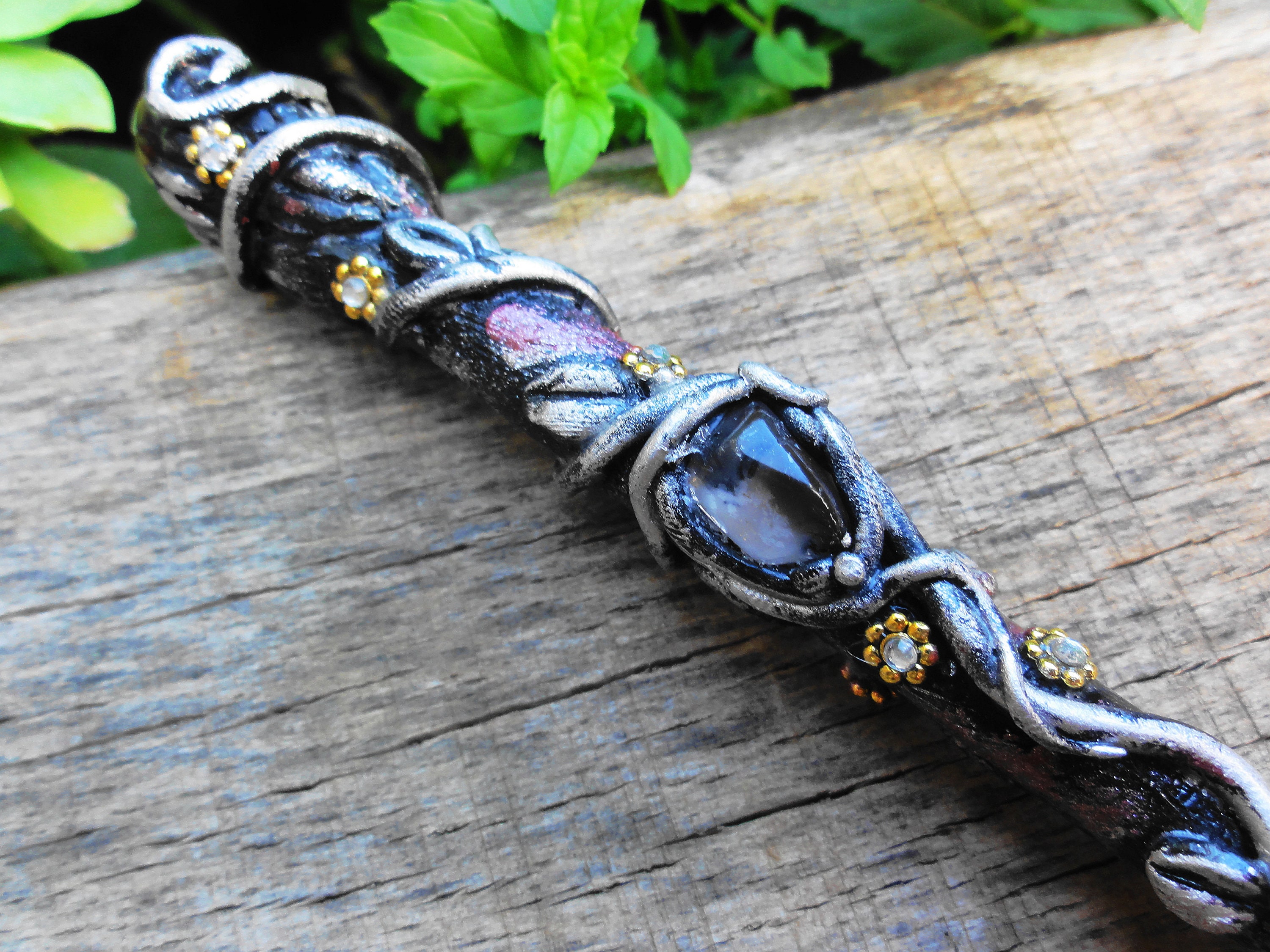 Smoky Quartz Magic Wand Pen Sardonyx Gemstone Home Protect | Etsy