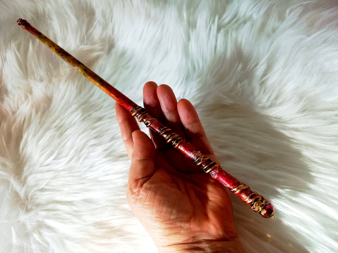 Magic Wand Red - Yellow Wizard Tools, Witchy - Etsy