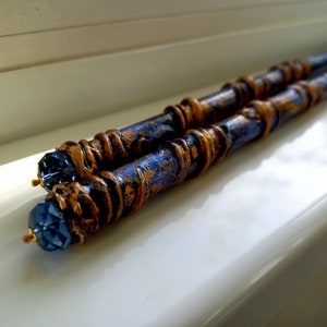 Magic Wand Blue and Gold Cosplay Magic Wand Witches Wand Party Wand ...