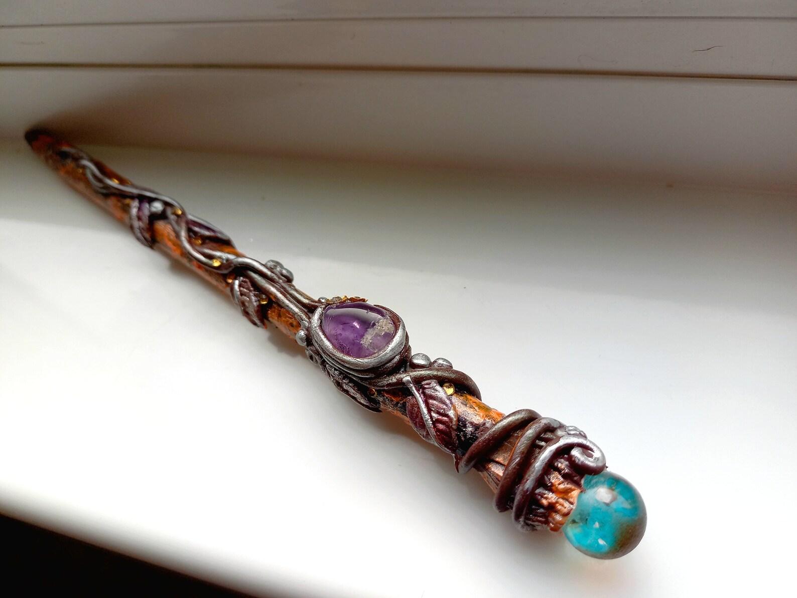 Magic Pen Wand Amethyst Spell Pen Witchy - Etsy