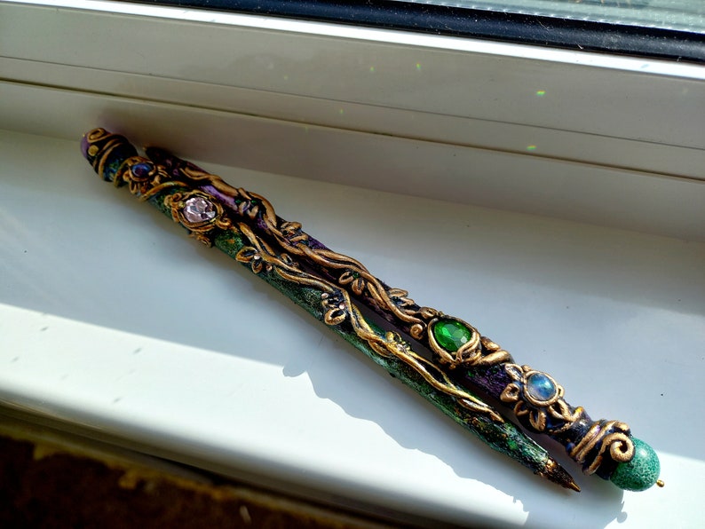 Wizard Magic Pen Writer Pencil Green and Purple - Etsy