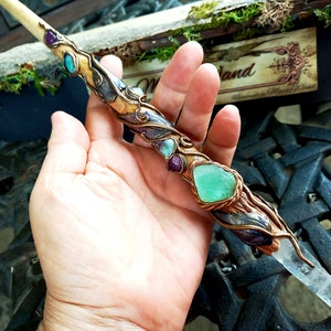 Magic Wand With Box, Fluorite Crystal, Fairy Stick, Witchy Tools, One ...