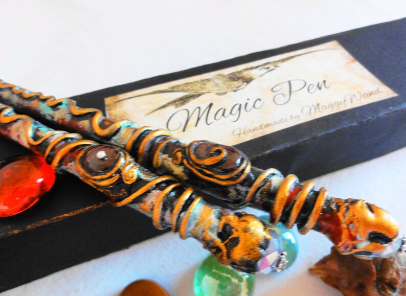 Garnet Crystal With Magic Pen Writer Pen Witchy Tools Fairy - Etsy