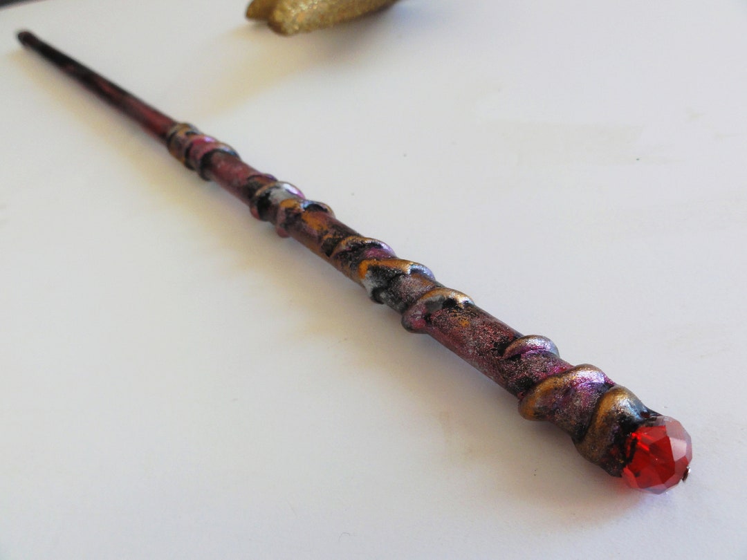 Magic Wand Pink and Gold Wood Wand. Princess Party. Pink - Etsy