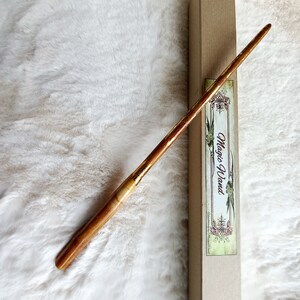 Magic Wand Natural Wood, Golden Wand, Wizard Tools, Handmade - Etsy