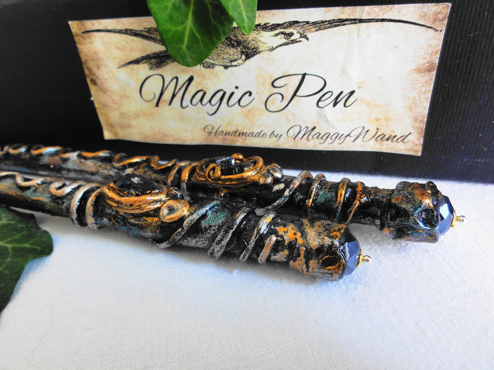 Magic Pen Black Tourmaline Protect Gemstone Writer Pen | Etsy