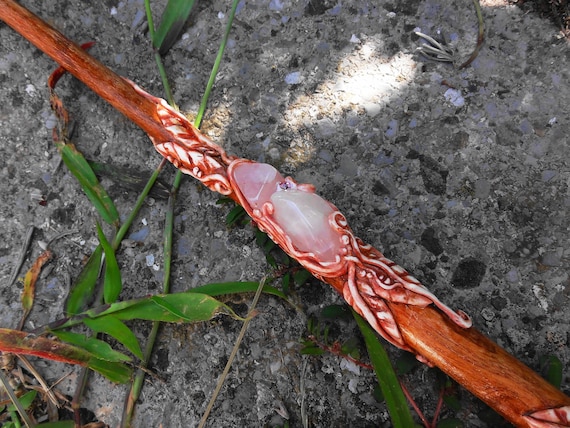 Magic Wand Rose Quartz Witchy Stick Halloween Tools | Etsy