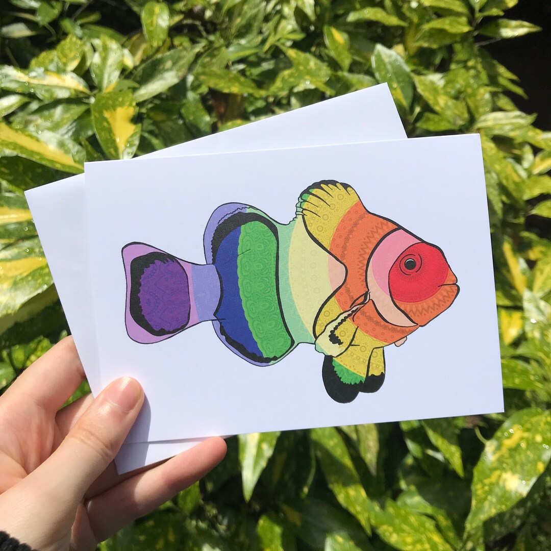 LGBT Pride Card Clownfish Asexual Pride Bisexual Flag Aromantic Pride ...