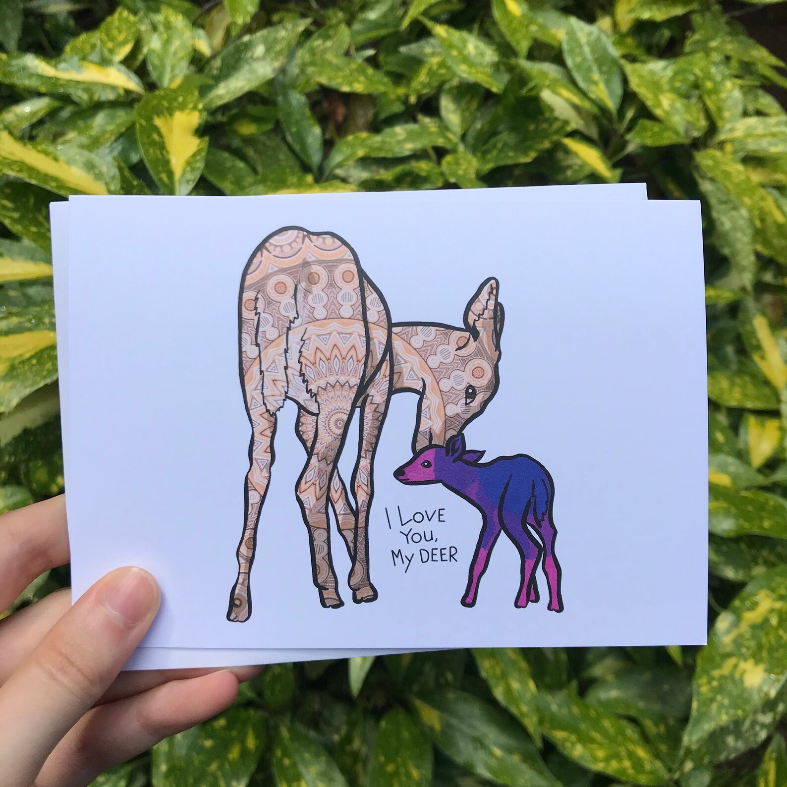 LGBT Pride Card Deer Asexual Pride Bisexual Flag Aromantic Pride - Etsy