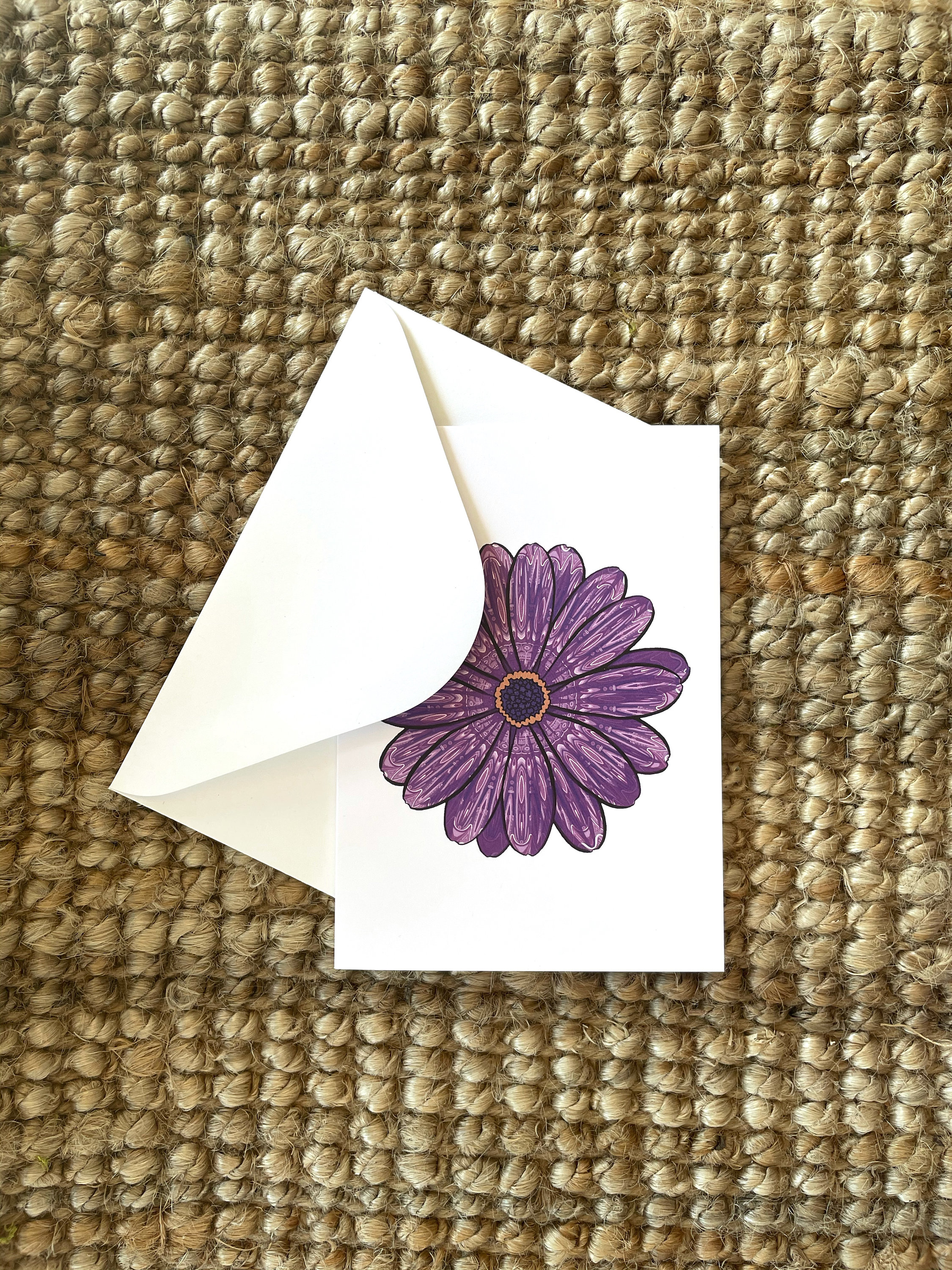 Purple Flower Card - Etsy