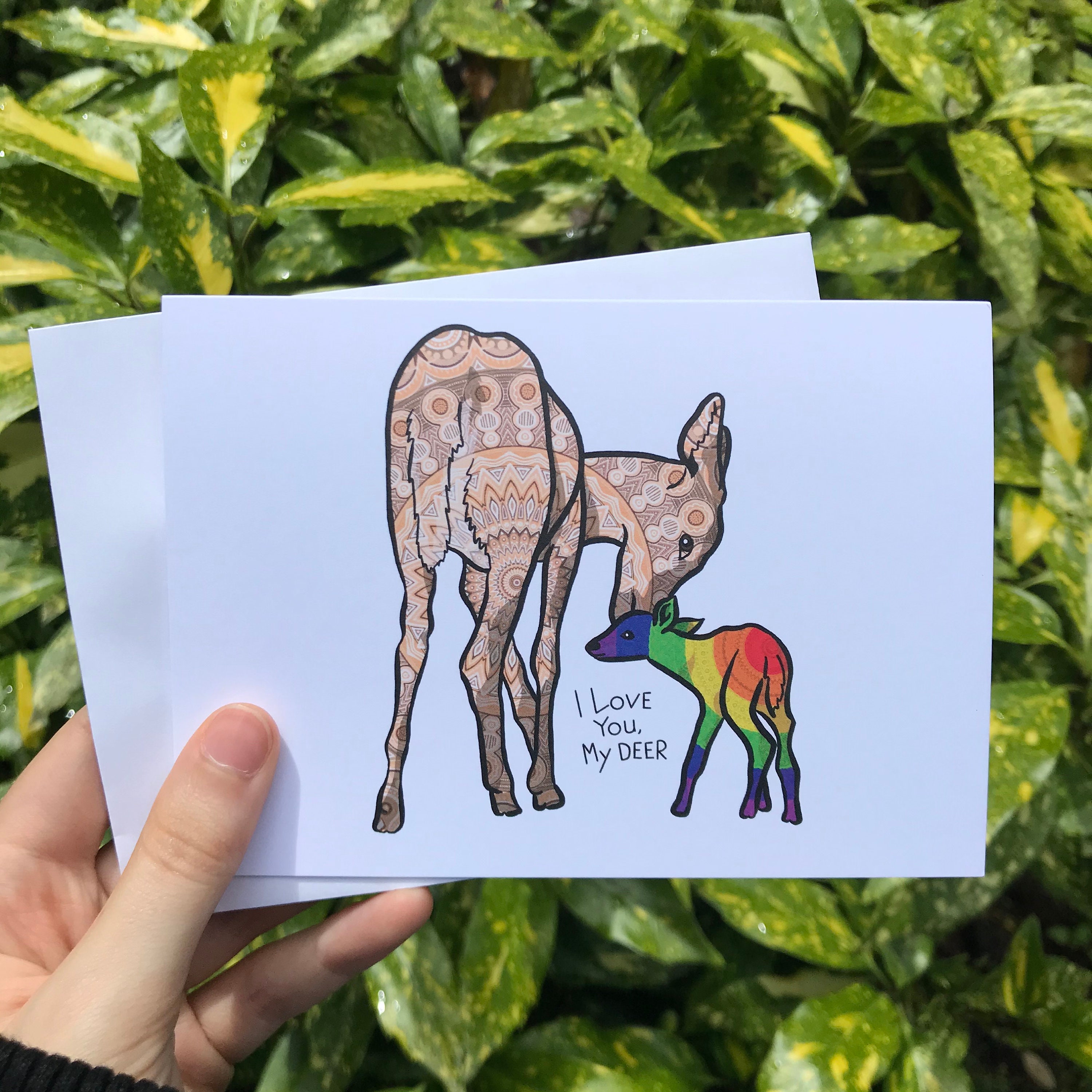 LGBT Pride Card Deer Asexual Pride Bisexual Flag Aromantic Pride - Etsy