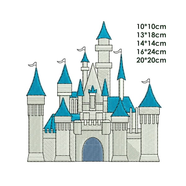 Castle Embroidery - Etsy