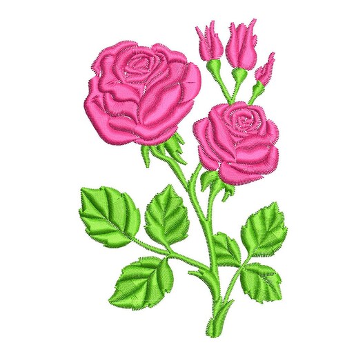 Rose Embroidery Design June Birth Flower Embroidery Design - Etsy