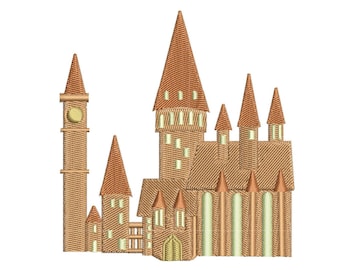 Castle Embroidery Design Files | Etsy