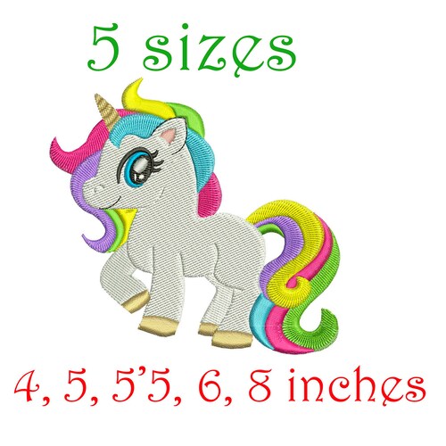 Unicorn Embroidery Design Unicorn Face Design Girly Unicorn - Etsy