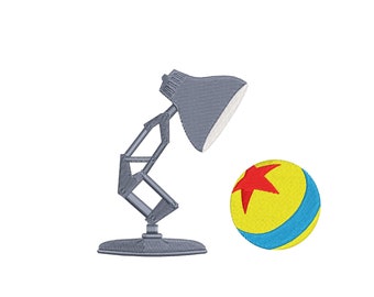 Pixar Inspired Machine Embroidery Design. Luxo and the Famous Pixar ...